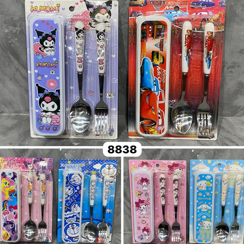Jual SENDOK GARFU SET stainles ..sendok sanrio karakter kuromi ...