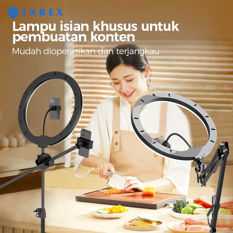 Jual INBEX Ring Light Konten Kreator Fill Lampu LED Lighting Beauty ...