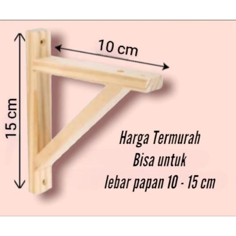 Jual Siku kayu/Siku rak ambalan/Siku penyanggah/Siku Dinding (SEPASANG ...
