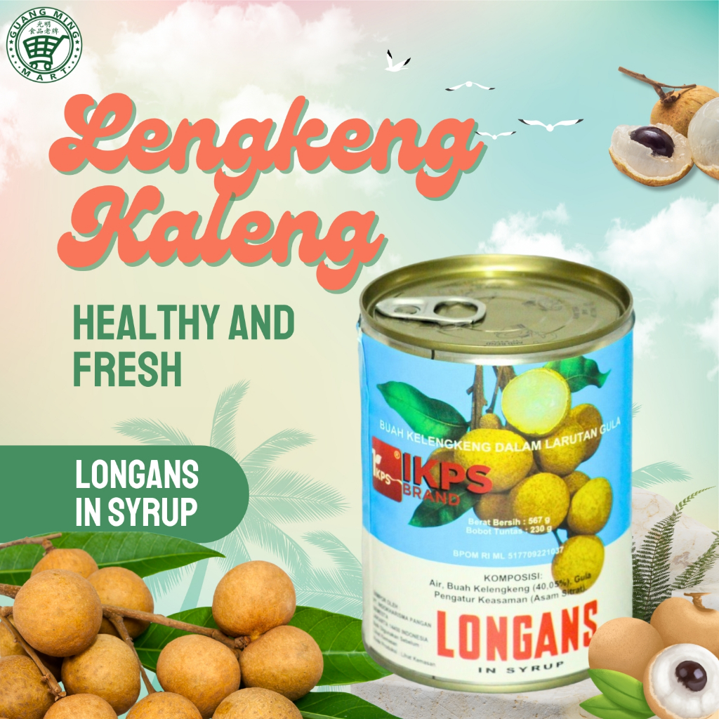 Jual Longan Kaleng IKPS 567 gram / Longans in syrup / Lengkeng Kaleng ...