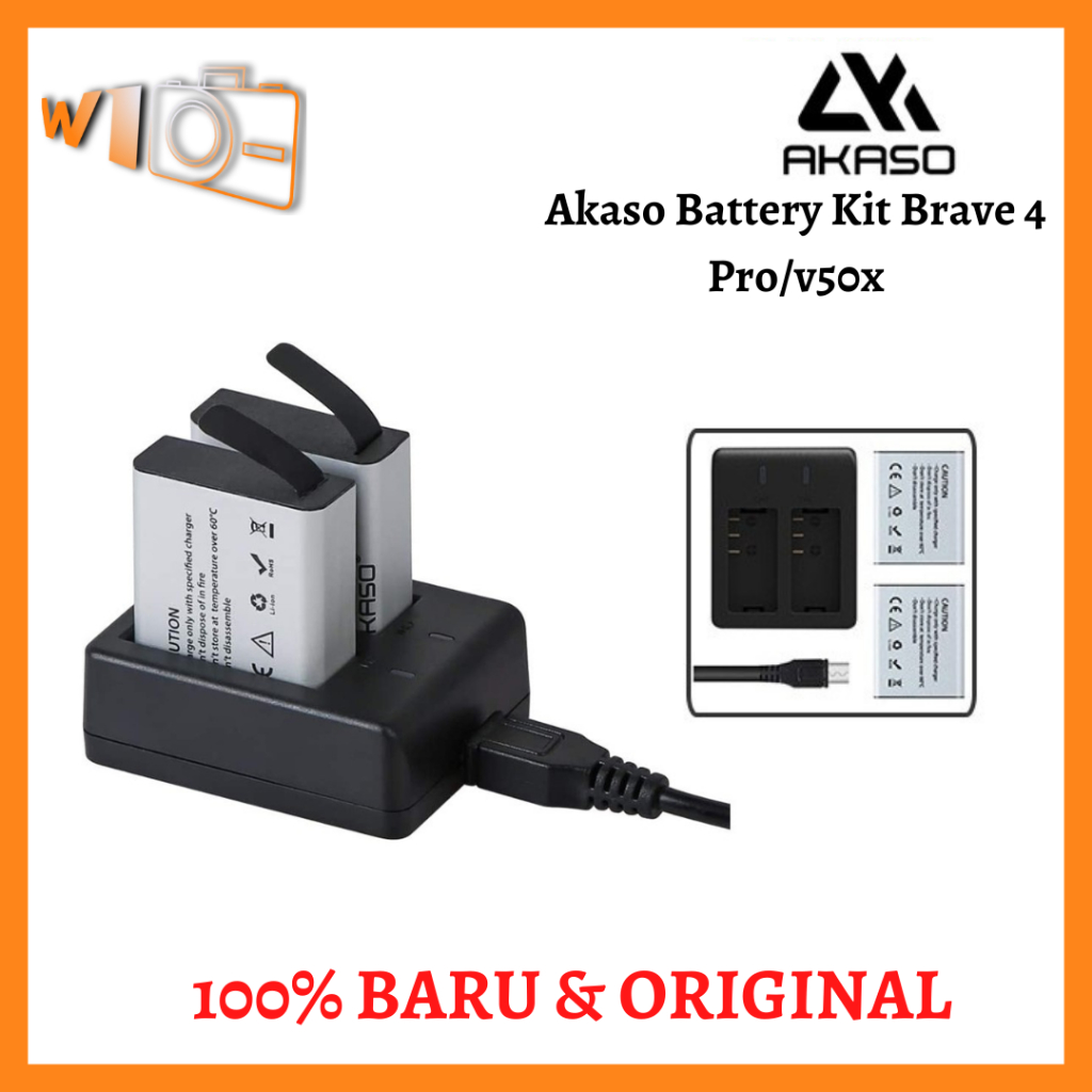 Jual Akaso Battery Kit Brave 4 Pro /V50 x | Shopee Indonesia