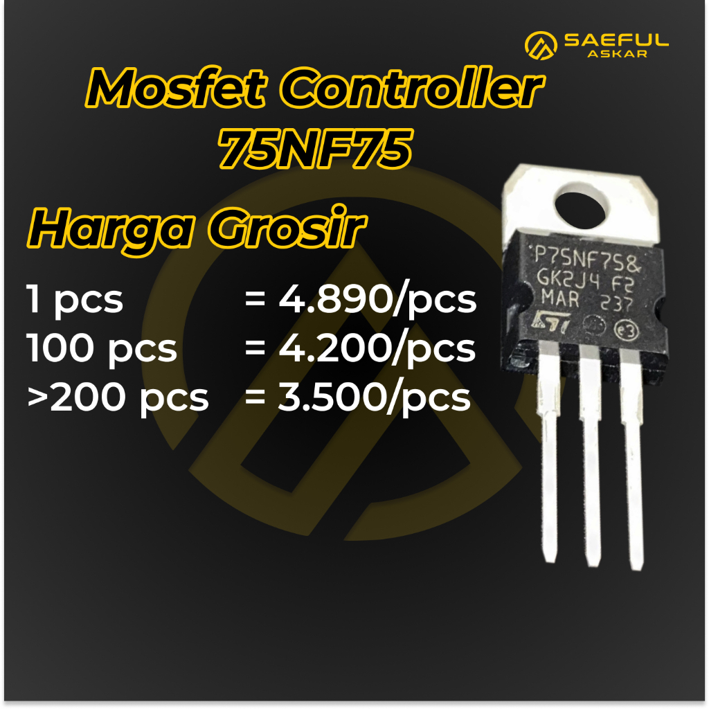 Jual Transistor Mosfet 75NF75 P75NF75 75N75 Original Baru bukan copotan ...