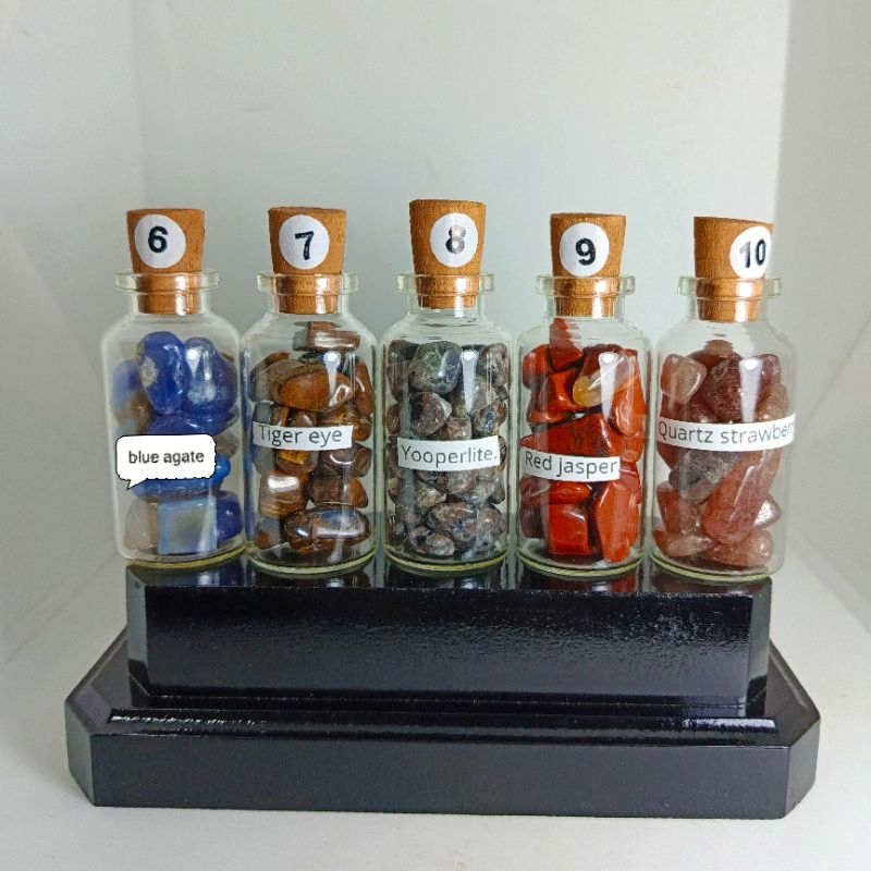 Jual 5 Botol Chip Botol Harapan Tambang Batu Permata Batu Alam | Shopee ...