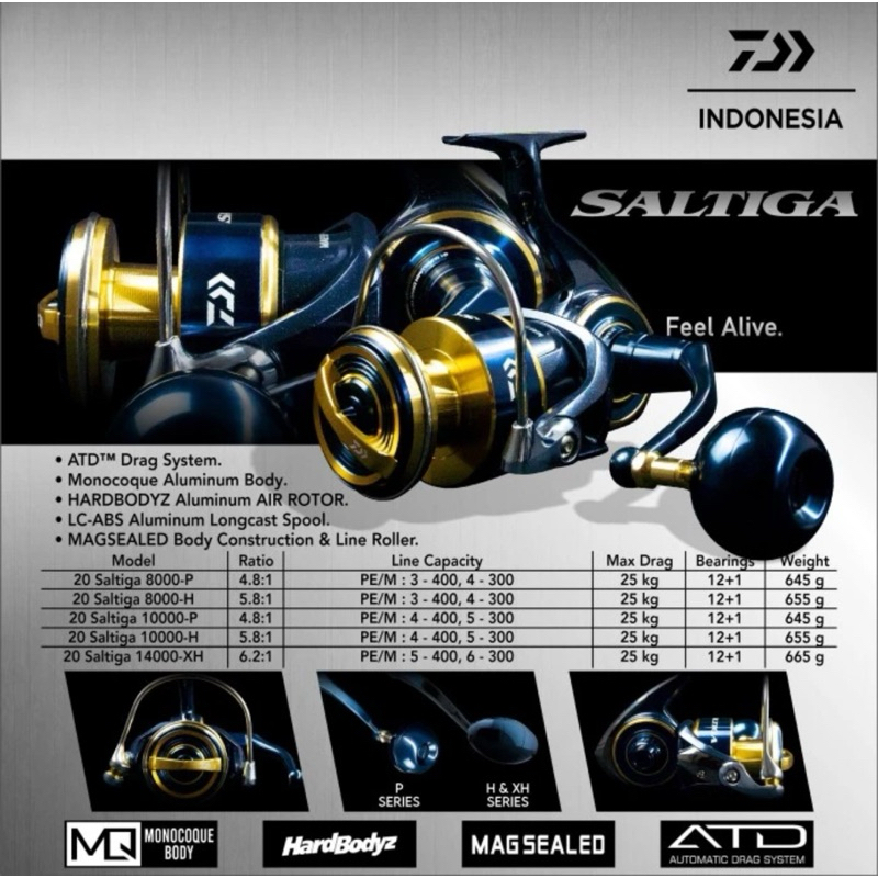 Jual Reel Spinning Daiwa Saltiga 14000 P ( Garansi 1 Tahun ) | Shopee Indonesia