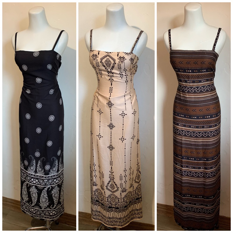 Jual Daster Batik Etnik Rayon Premium Long Dress Tanpa Lengan | Shopee ...