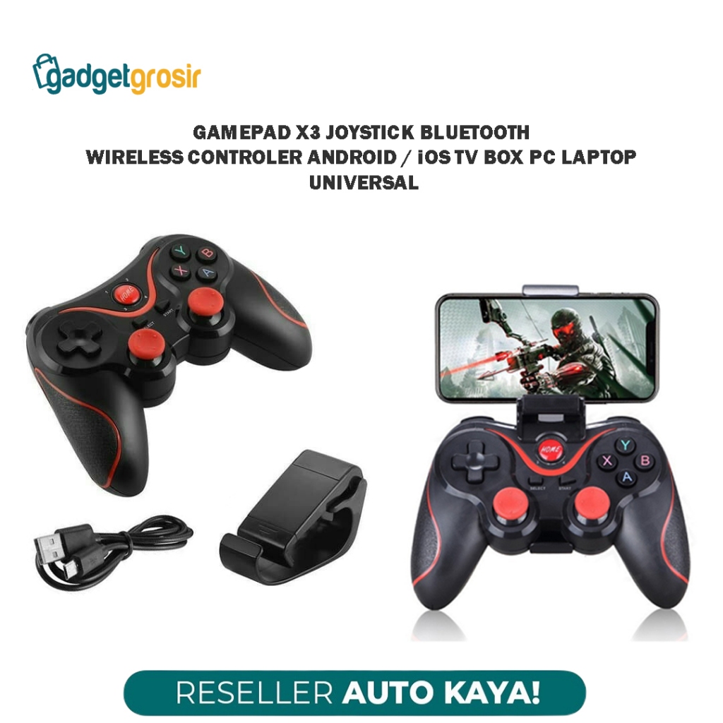 Jual Gamepad X3 Joystick Bluetooth Wireless Controller Gaming For ...