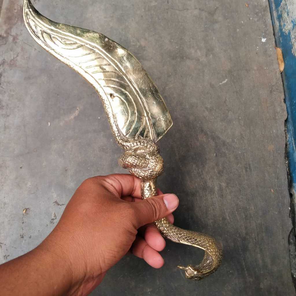 Jual KOLESI UNIK @PEDANG KEPALA ULAR BAHAN KUNINGAN | Shopee Indonesia