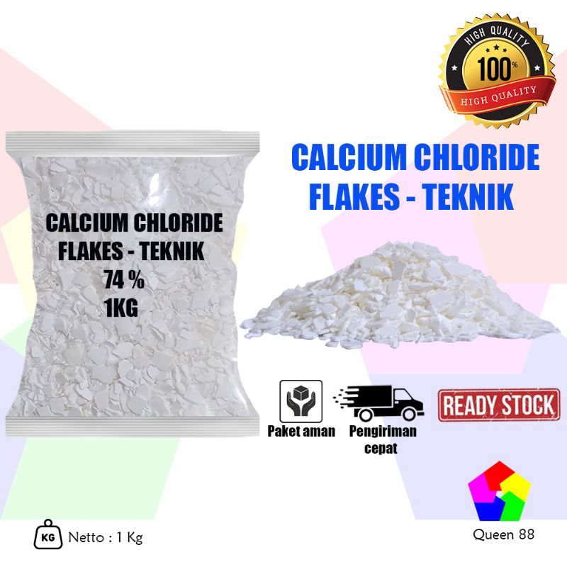 Jual CalCium Chloride Flakes 1kg / kalsium klorida 74% / Flakes ...