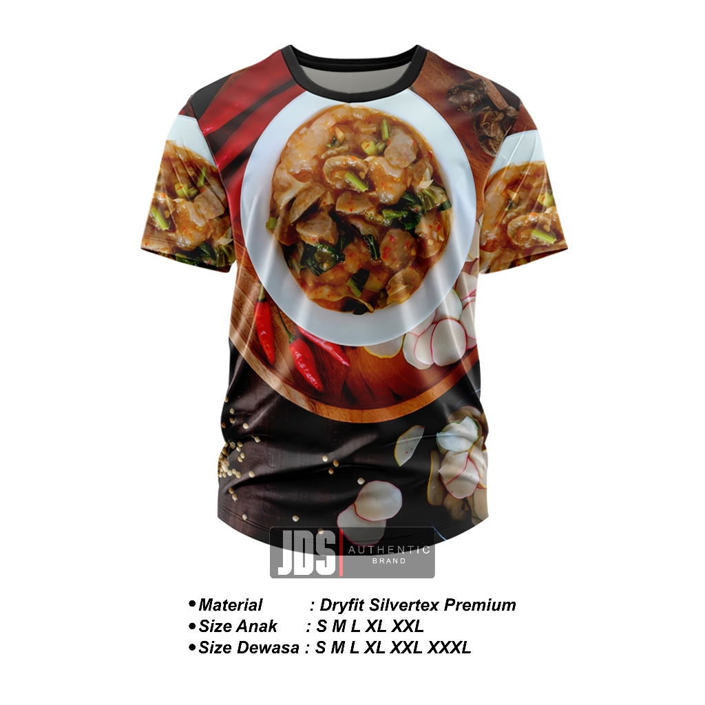 Jual kaos baju tshirt jersey seblak kuliner makanan baju full print ...