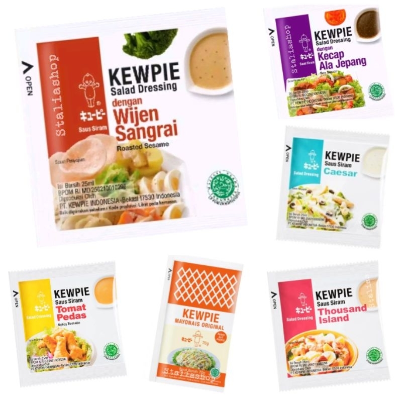 Jual Kewpie Salad Dressing Wijen Sangrai, Thousand Island, Caesar, Mayonaise Sachet | Shopee ...