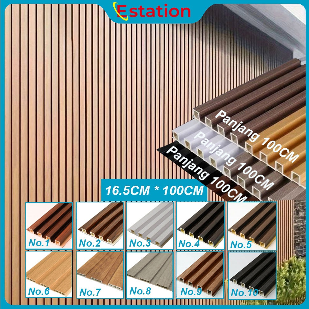 Jual WALL WPC WOOD PANEL WALLPANEL WPC PVC KAYU DINDING UKURAN 16.5CM x ...