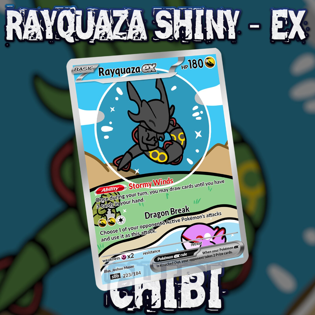 Jual KARTU POKEMON TCG HOLOGRAM ENGLISH VERSION - RAYQUAZA SHINY (CHIBI ...