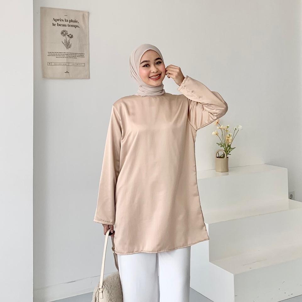 Jual TUNIK inner Satin / Inner Satin / Inner Atasan by DEZHAF | Shopee ...