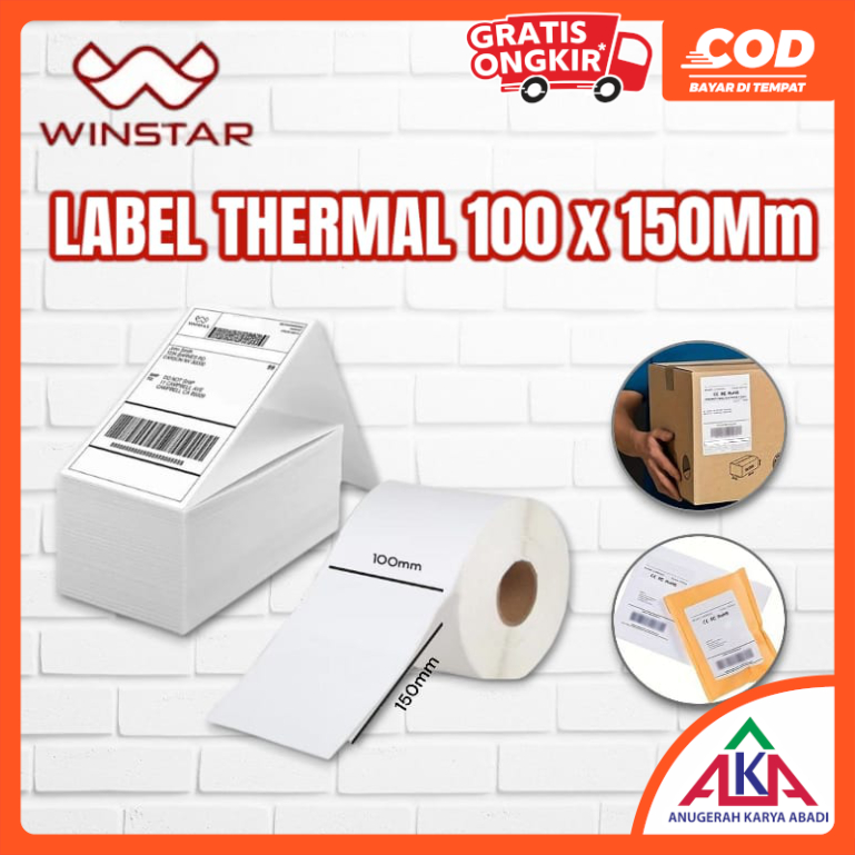 Jual WINSTAR Label Sticker Thermal Printer A6 100 x 150 mm isi 250 ...