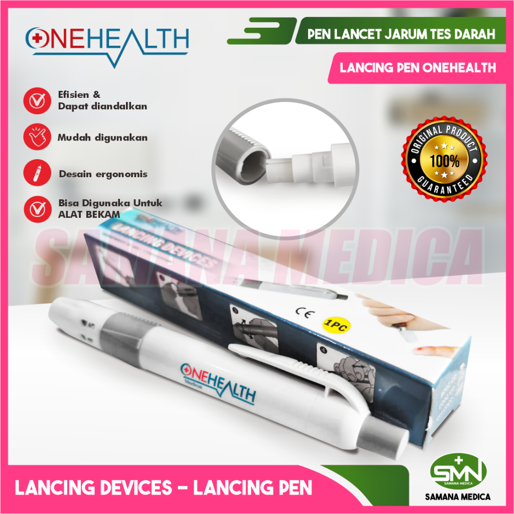 Jual Pen Lancet ONEHEALTH Autoclick Lancing Device Alat Ambil Sampel ...