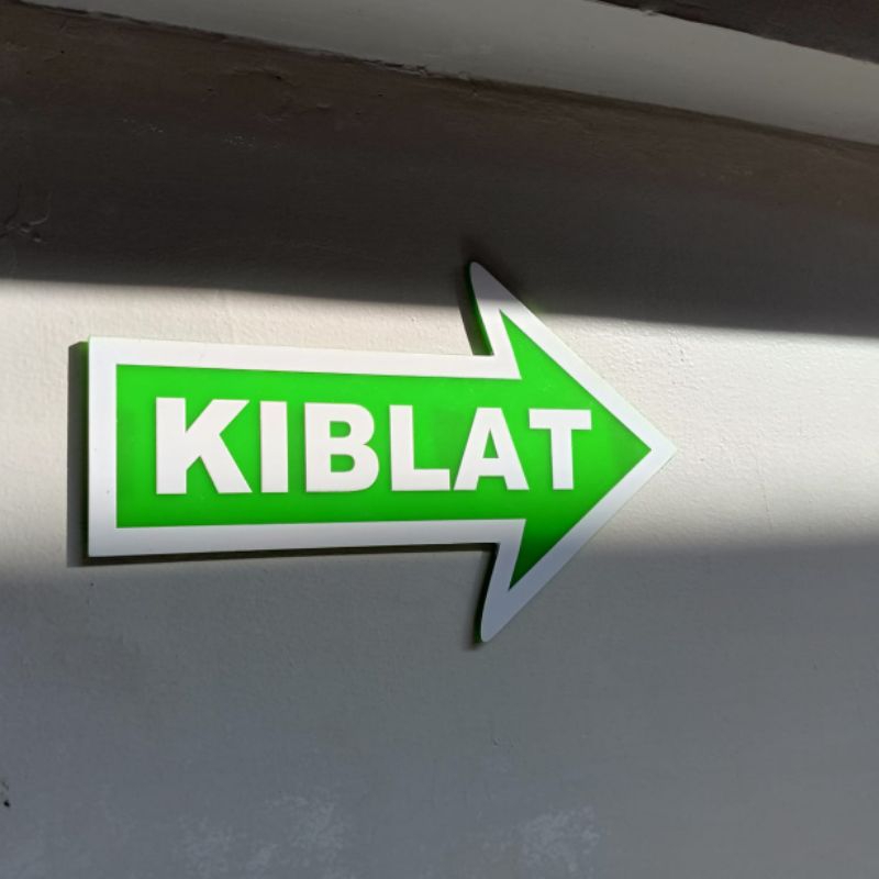 Jual SignBoard Kiblat | Signage Tanda Arah Kiblat | Kiblat | Shopee ...