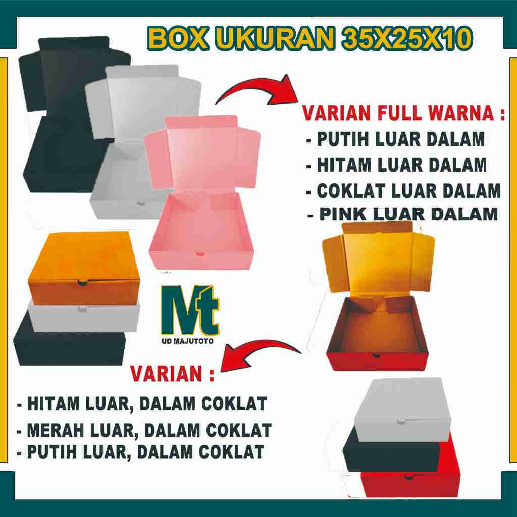 Jual Box 35x25x10 Cm / Box Lipat Depan / Box Hampers / Box Polos / Box ...