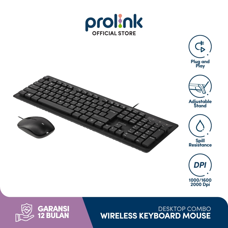 Jual Prolink Multimedia Desktop Combo (Keyboard & Mouse) | Shopee Indonesia
