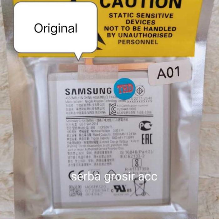 Jual Baterai Original Samsung Galaxy A01 / A015 / SM-A015M / SM-A015 Kode Battery Original ...