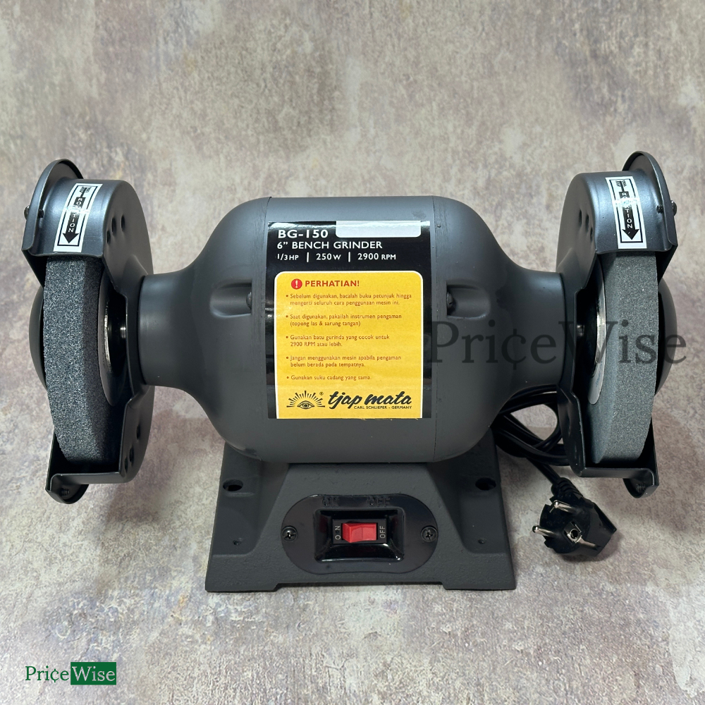 Jual Mesin Gerinda Duduk 6" Tjap Mata / Bench Grinder / Gurinda Duduk ...