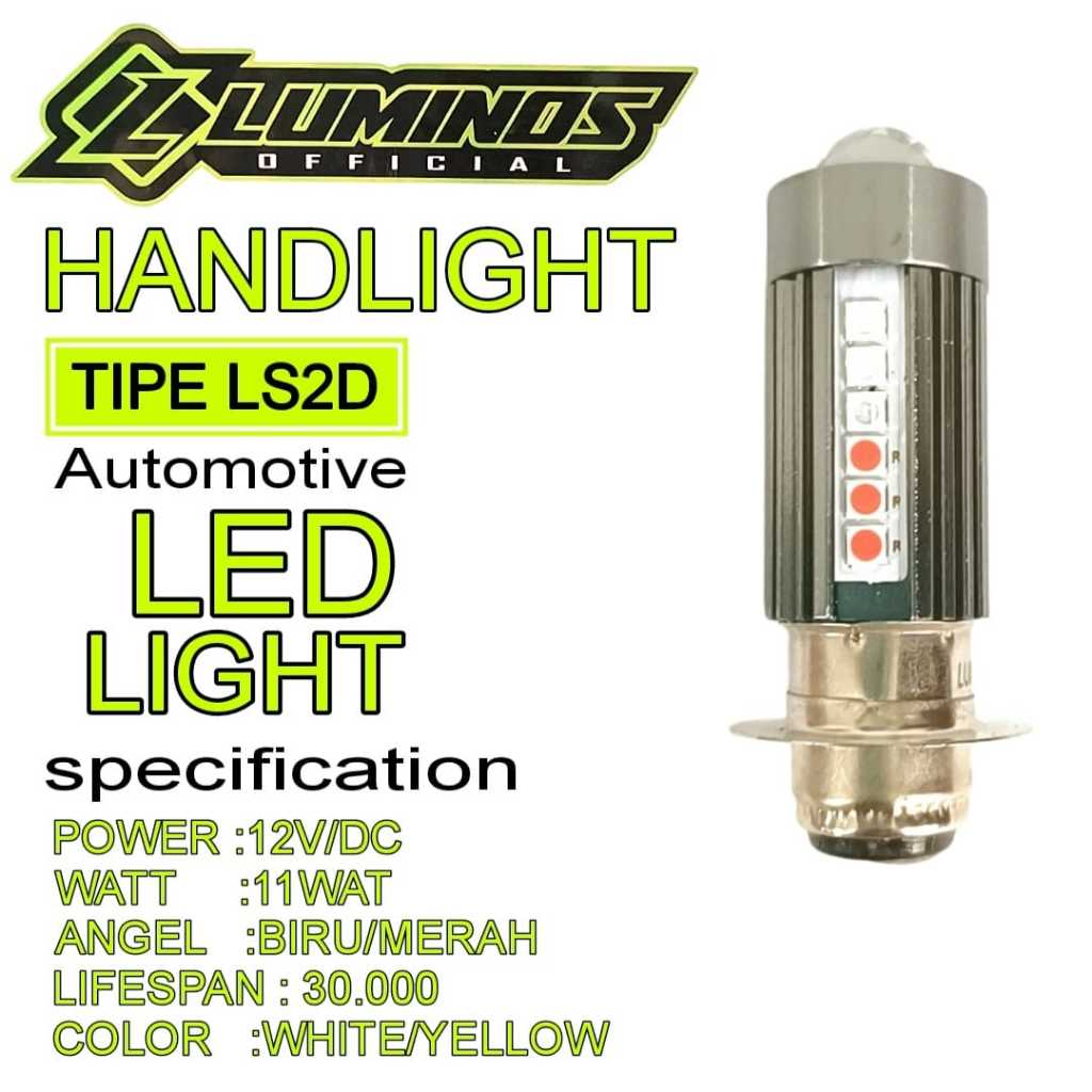 Jual LAMPU LED DEPAN MOTOR LUMINOS H6 LS3 LASER LED HI LOW DC DOUBLE COLOR ddp218 | Shopee Indonesia