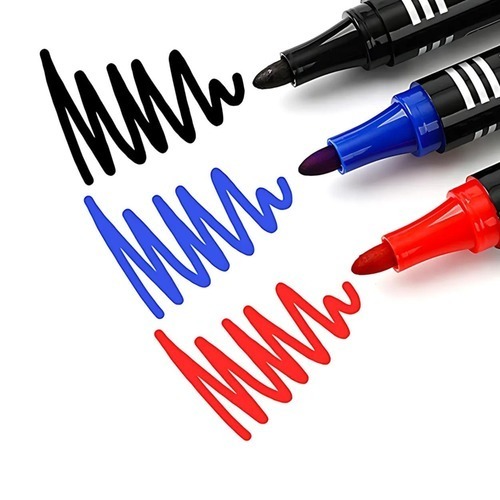 Jual Spidol Permanent Marker Permanen Hitam Merah Biru Tinta Refill ...