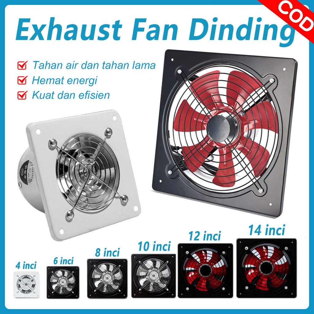 Jual SOKANY Kipas Dapur 4/6/8/10/12/14/16 Inch Exhaust Fan Dinding ...