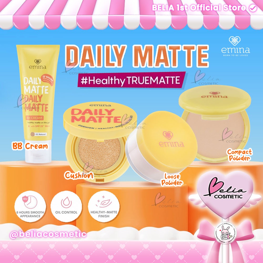 Jual BELIA EMINA Daily Matte Loose Powder 20g | Compact Powder | BB ...