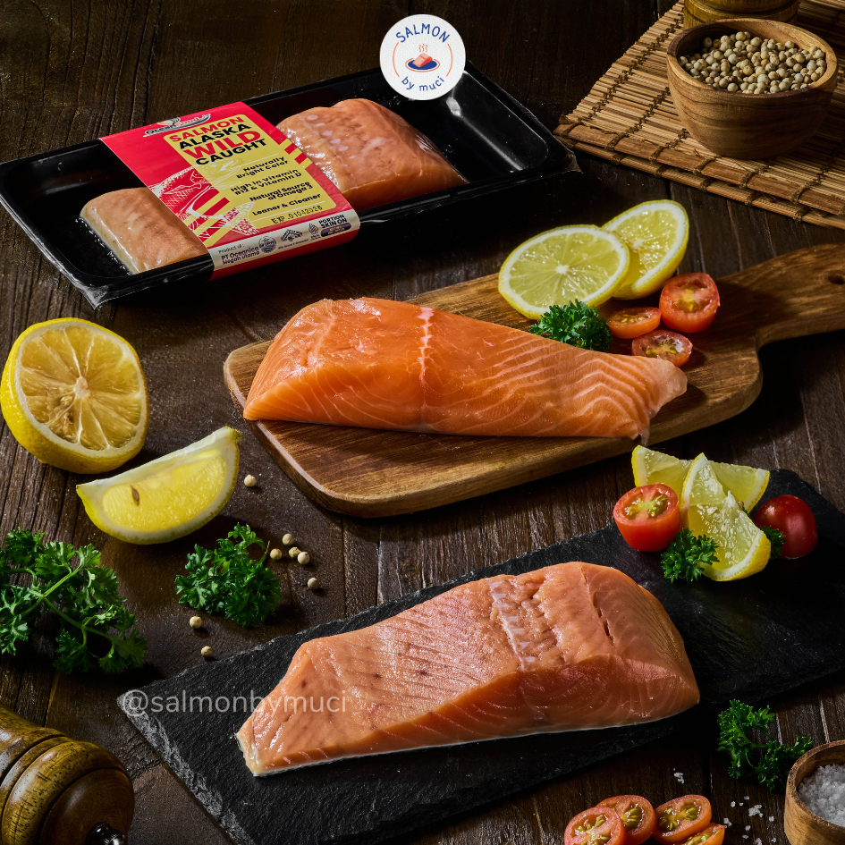 Jual [READY] Frozen Salmon Steak | Fillet Salmon Norway | Fillet Wild ...