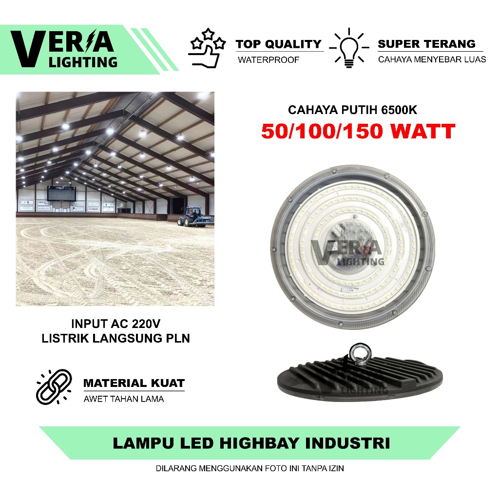 Jual Lampu High Bay Led 50/100/150W Highbay Gudang Industri 50W 100W 150W | Shopee Indonesia