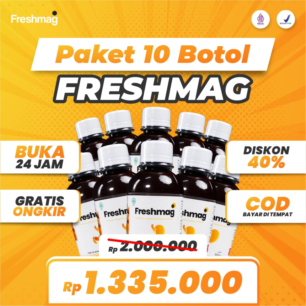 Jual FRESHMAG Original Madu Herbal Lambung Efektif Atasi Masalah Asam Lambung Maag GERD Iritasi ...