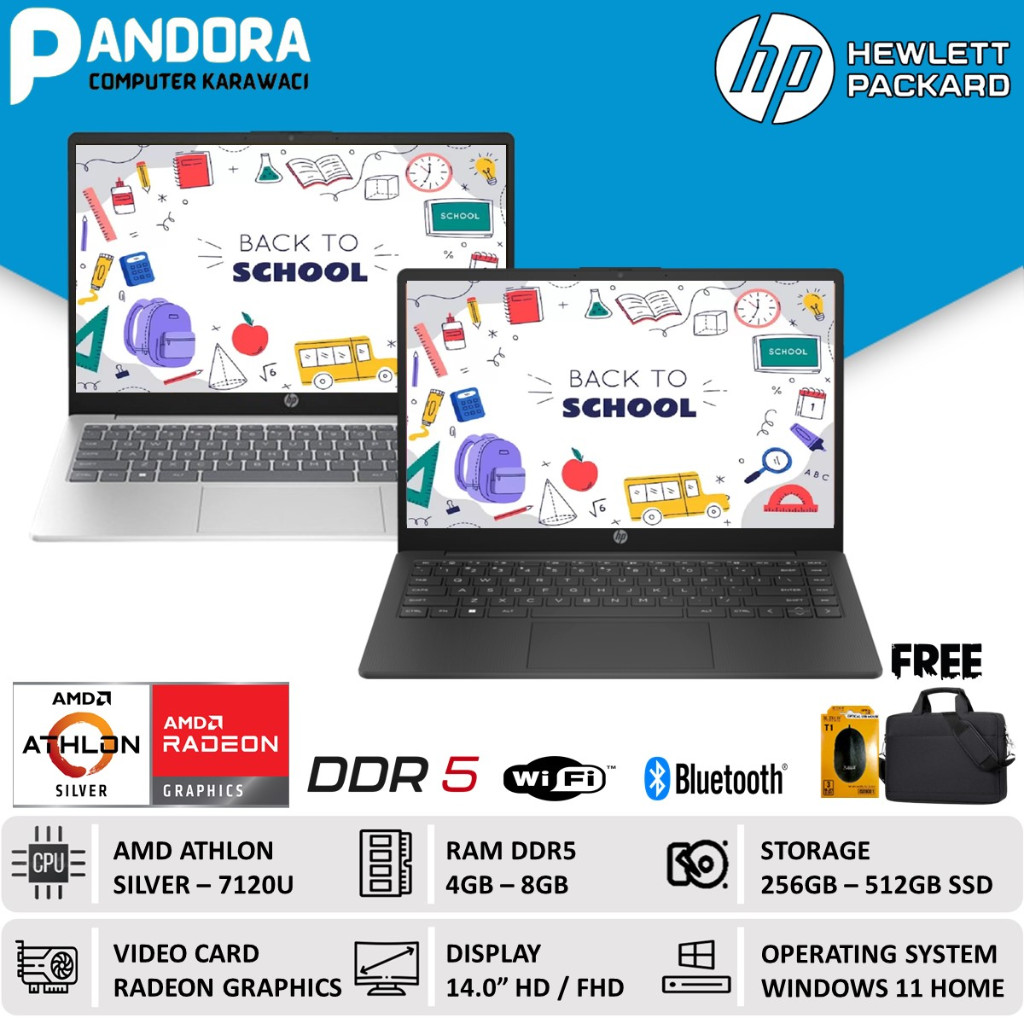 Jual Laptop Hp 14 AMD Athlon Silver 3050U RAM 8GB SSD 512GB Radeon 14 ...