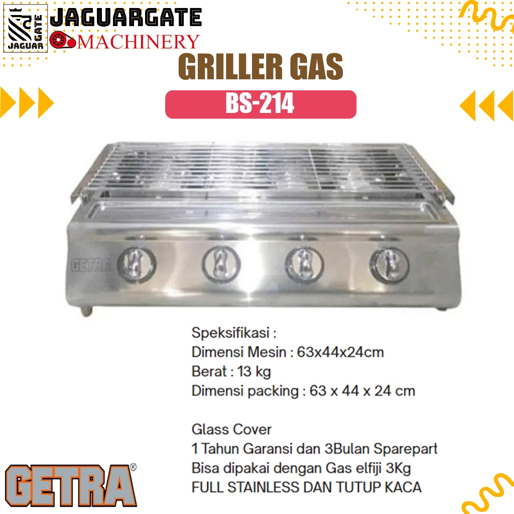 Jual Griller GETRA BS 214 Kompor Pemanggang Stainless 4 Tungku | Shopee ...