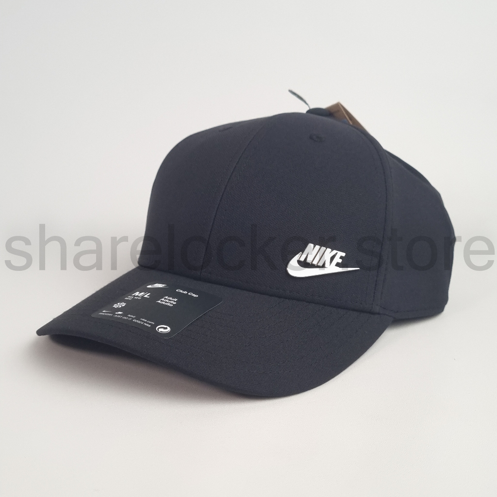 Jual Nike Dri-FIT Club Structured Metal Logo Cap Black | Shopee Indonesia