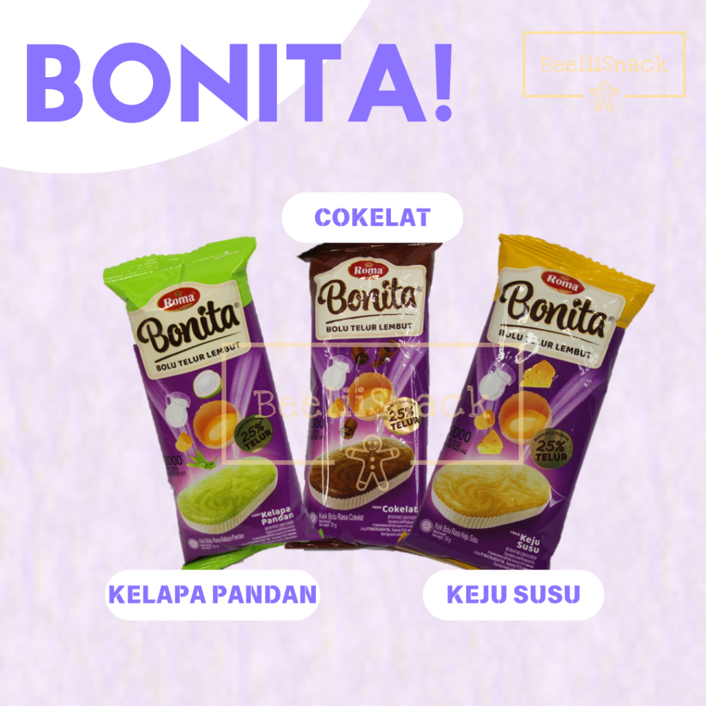 Jual ROMA BONITA BOLU TELUR ALL VARIANT - (1 BOX @ 12 PCS) | Shopee ...