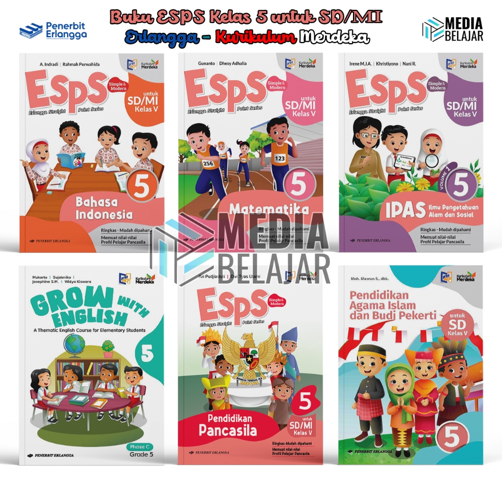 Jual Buku ESPS Kelas 5 SD Kurikulum Merdeka Revisi Terbaru 2024 - Erlangga Original & Lengkap ...