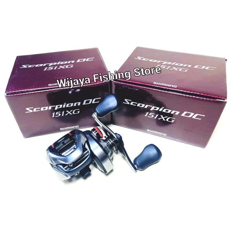 Jual Reel Pancing BC Shimano Scorpion DC 151 XG HG HANDLE KIRI | Shopee ...