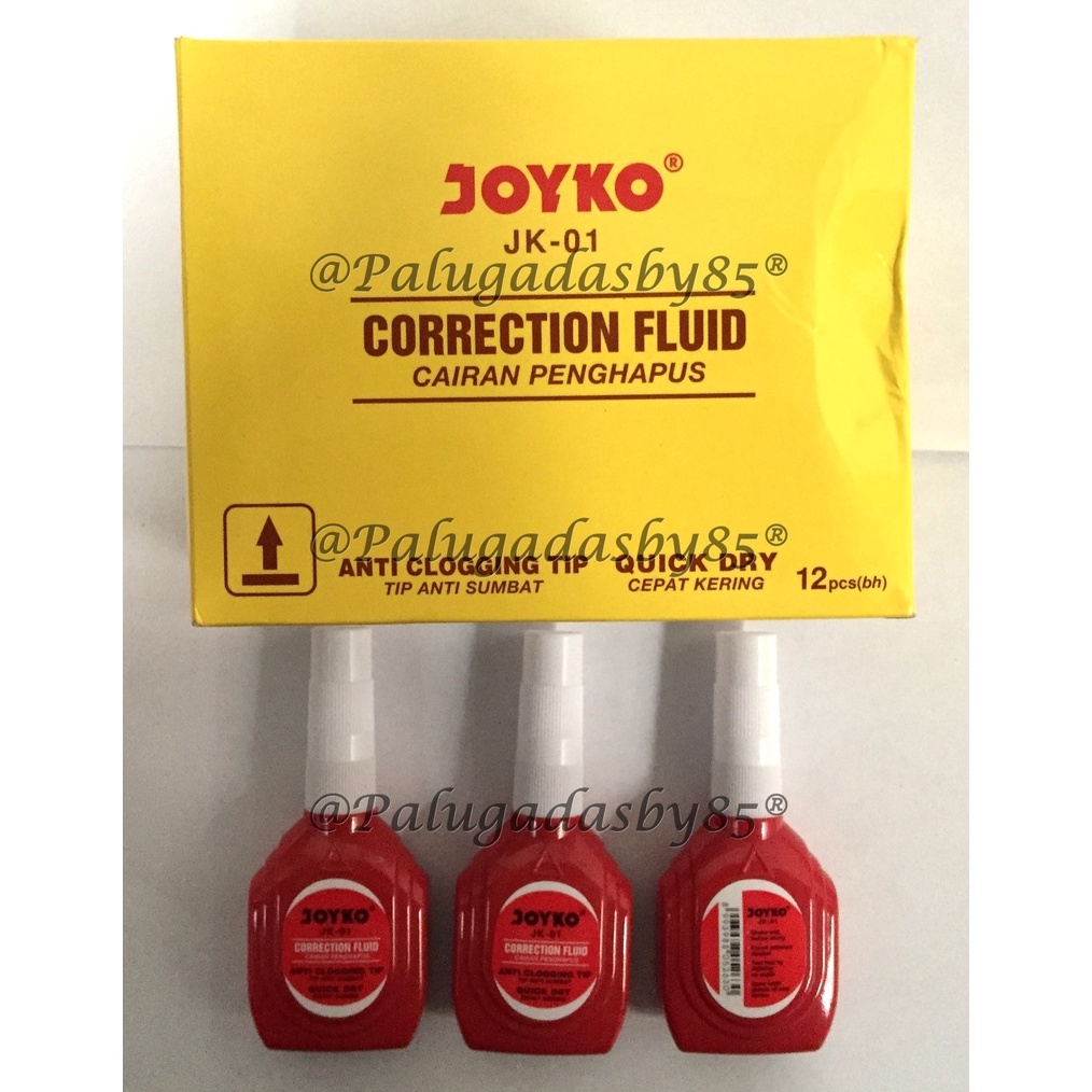 Jual Correction Fluid JOYKO JK1 1 Pak Isi 12 Pcs Correction Fluid Cairan Koreksi Penghapus Cair ...