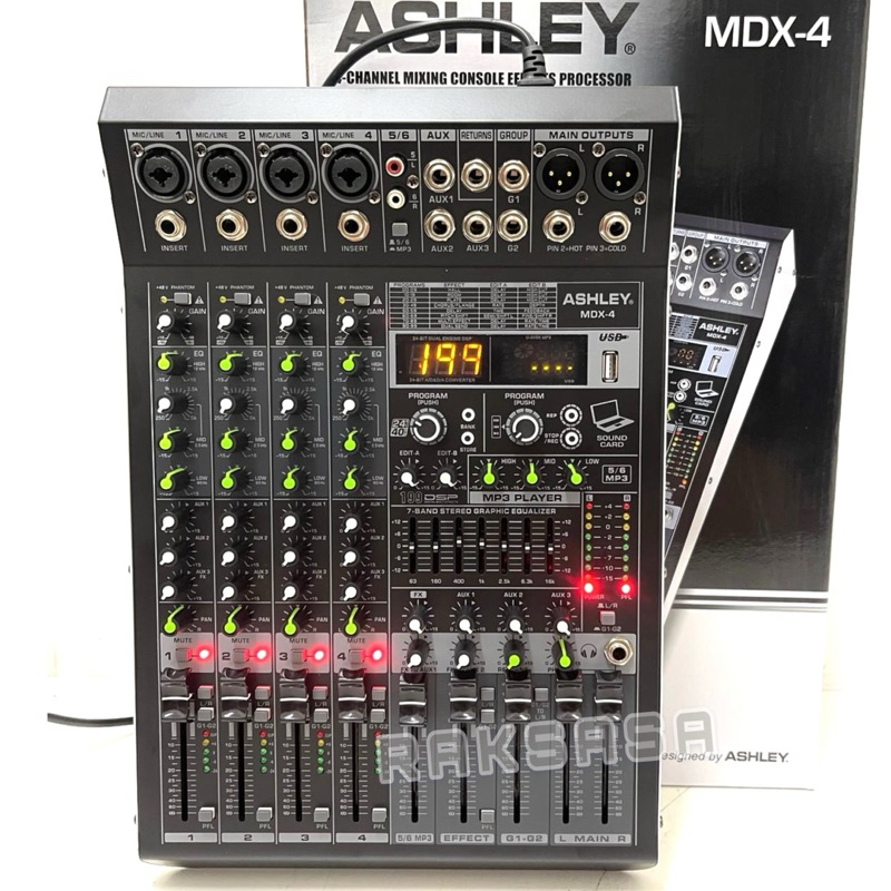 Jual Mixer Ashley MDX4 Original Mixing 4 channel MDX 4 New version | Shopee Indonesia