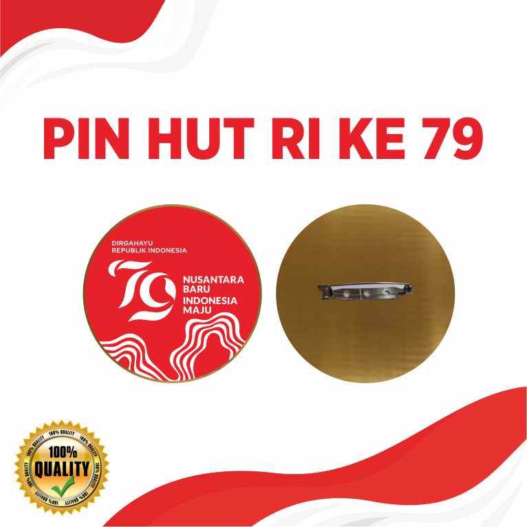 Jual Pin Kemerdekaan HUT RI ke 79 Logo Tebaru - Bahan Plat Resin ...