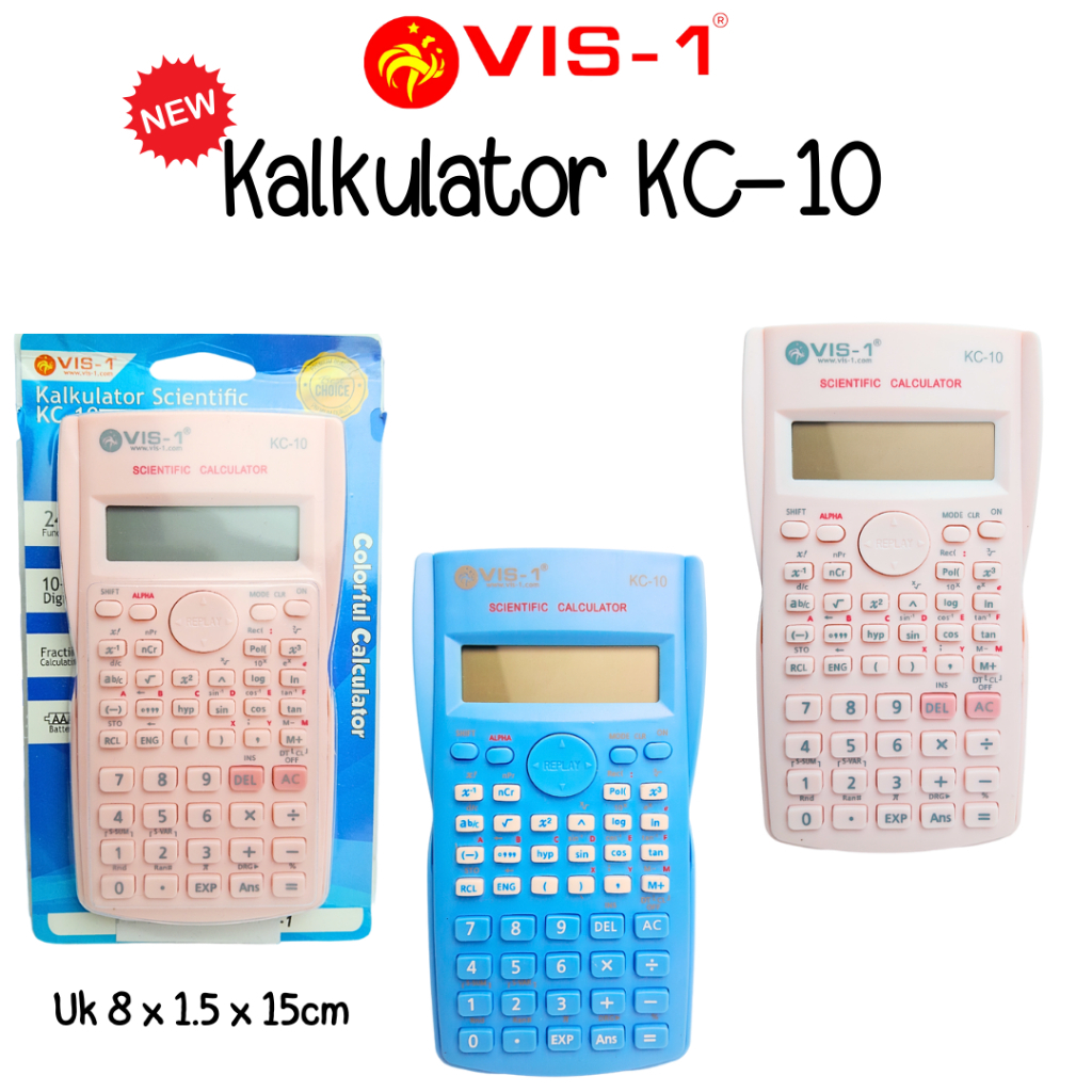 Jual Kalkulator Ilmiah VIS-1 KC-10 ( Scientific Calculator ) | Shopee ...