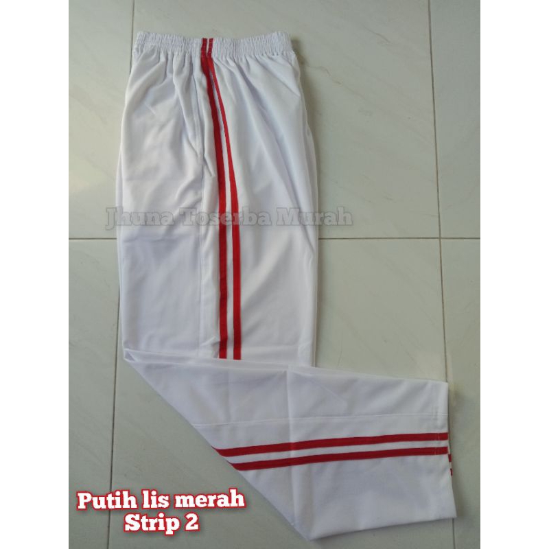 Jual Celana panjang training Merah putih strip 2/ agustusan/ gerak ...