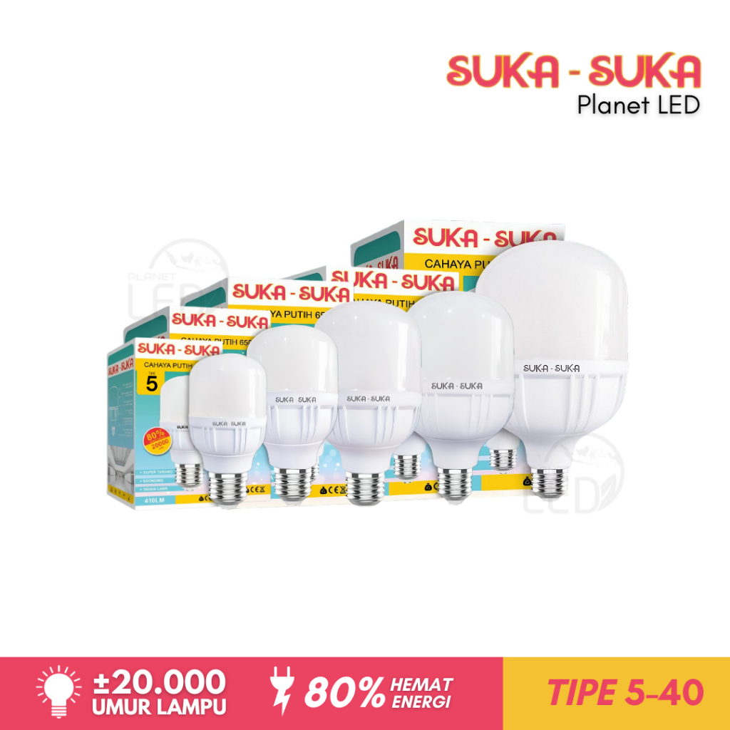 Jual LAMPU BOHLAM LED JUMBO TIPE 40/30/20/15/10/5 SUKA SUKA PUTIH TERANG | Shopee Indonesia