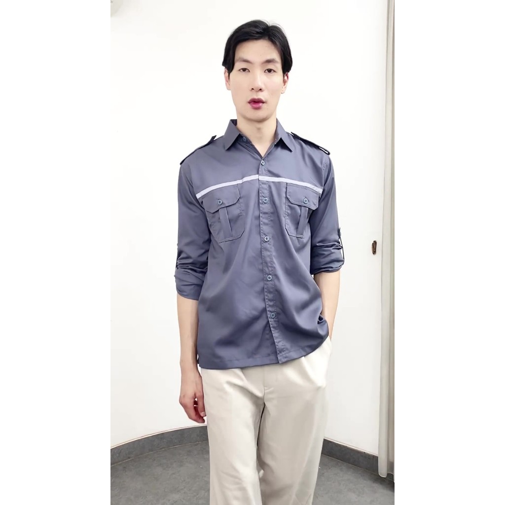 Jual Baju Kemeja PDL Lengan Panjang PDH Safety Oversize Jumbo Pria ...