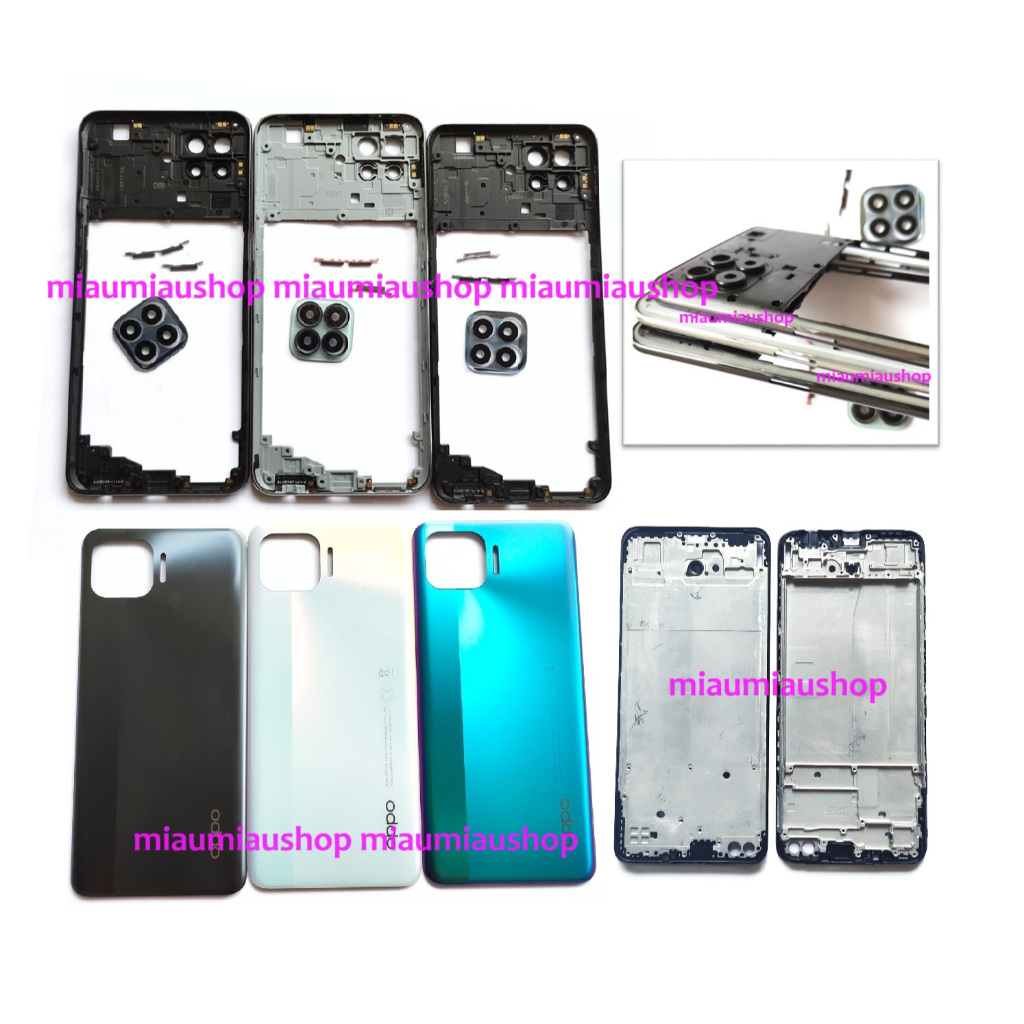 Jual BACK CASING + TULANG FRAME BAZEL CASING HOUSING OPPO RENO 4F / A93 ...