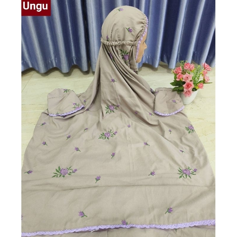 Jual Mukena Dewasa Terusan Bahan Katun Polino Kain Dasar Warna Millo ...