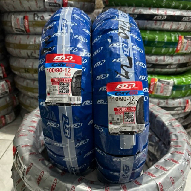 Jual Paket Ban FDR buat Scoopy/Freego Ring 12 ukuran standar 100/90-12 dan 110/90-12 Tubeless ...