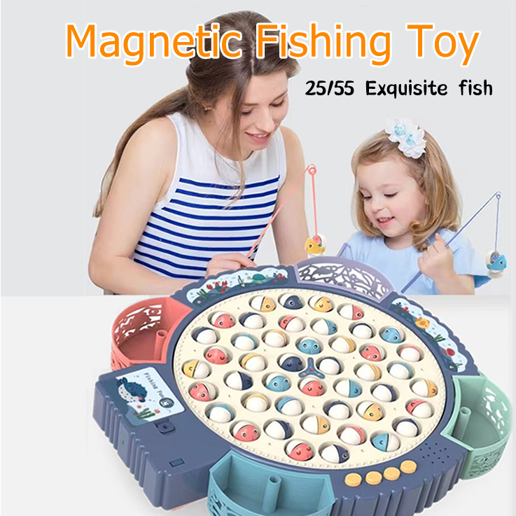 Jual Mainan Anak FISHING GAME 55PCS Mainan Pancingan Ikan Anak Ukuran ...