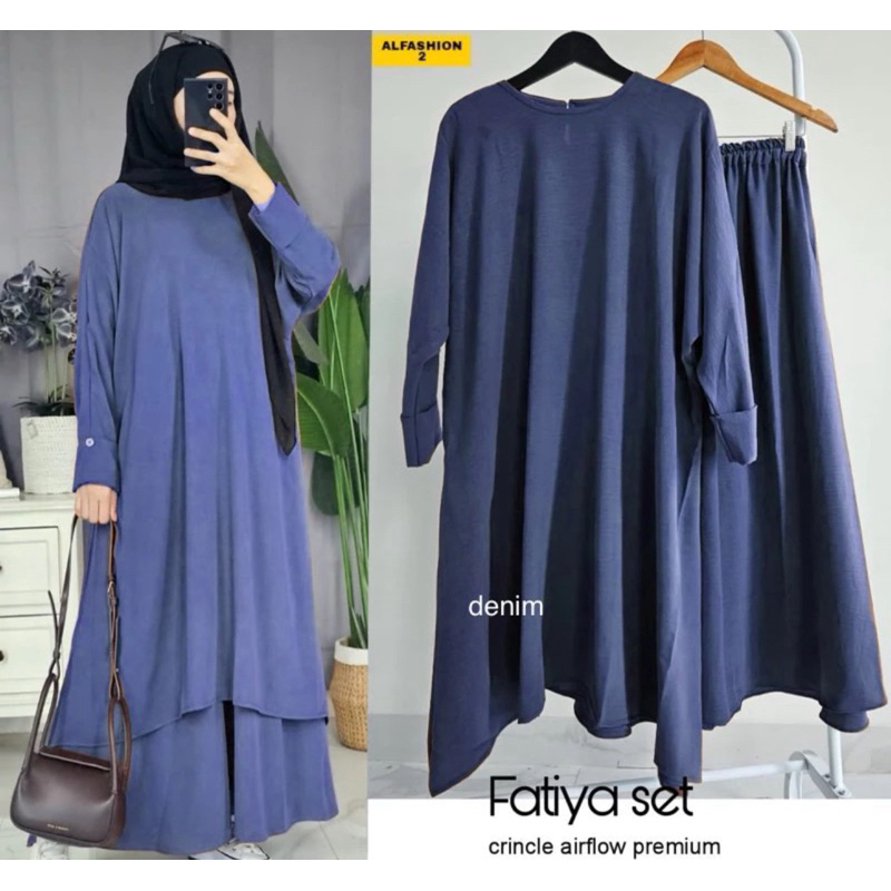 Jual FATIYA LONG SET ROK JUMBO LD 110 & LD 130 ONE SET TUNIK CRINGKEL ...