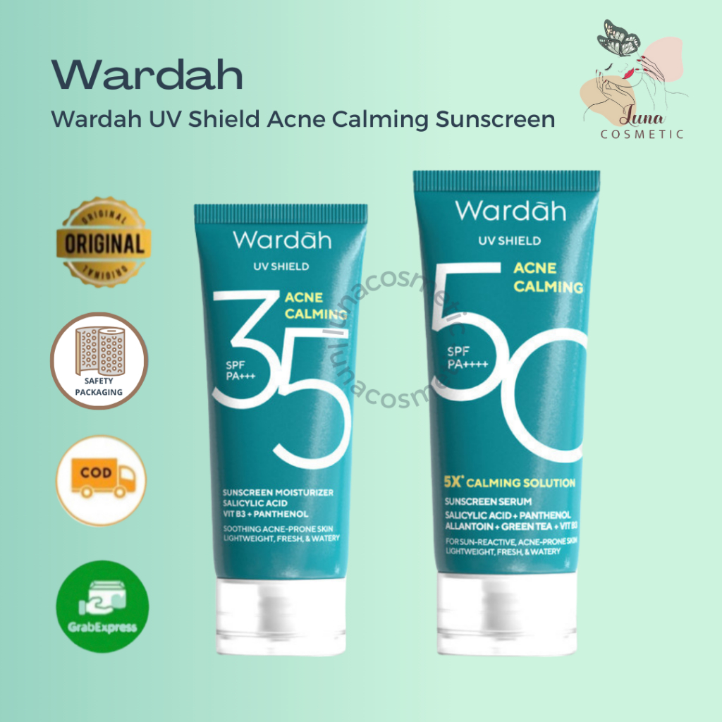 Jual Wardah UV Shield Acne Calming Sunscreen SPF 35 / SPF 50 PA++++ | Shopee Indonesia
